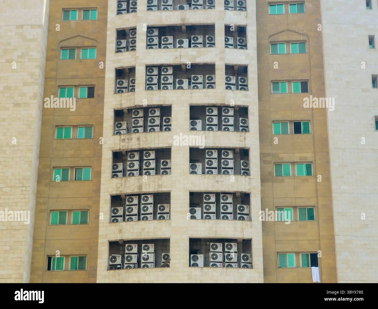 Mecca, Saudi Arabia, June 19 2024: a building in Makkah with a huge ...