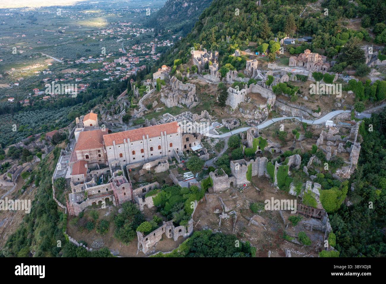 Aerial view mystras byzantine hi-res stock photography and images - Alamy