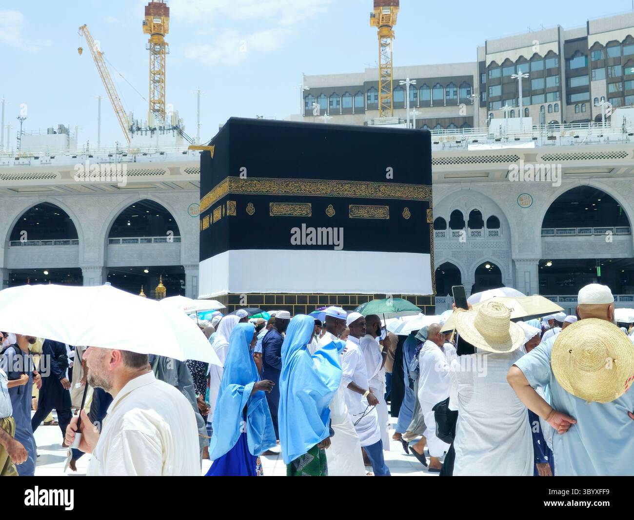 Mecca, Saudi Arabia, June 20 2024: The Kaaba in Ihram Kiswa which is ...