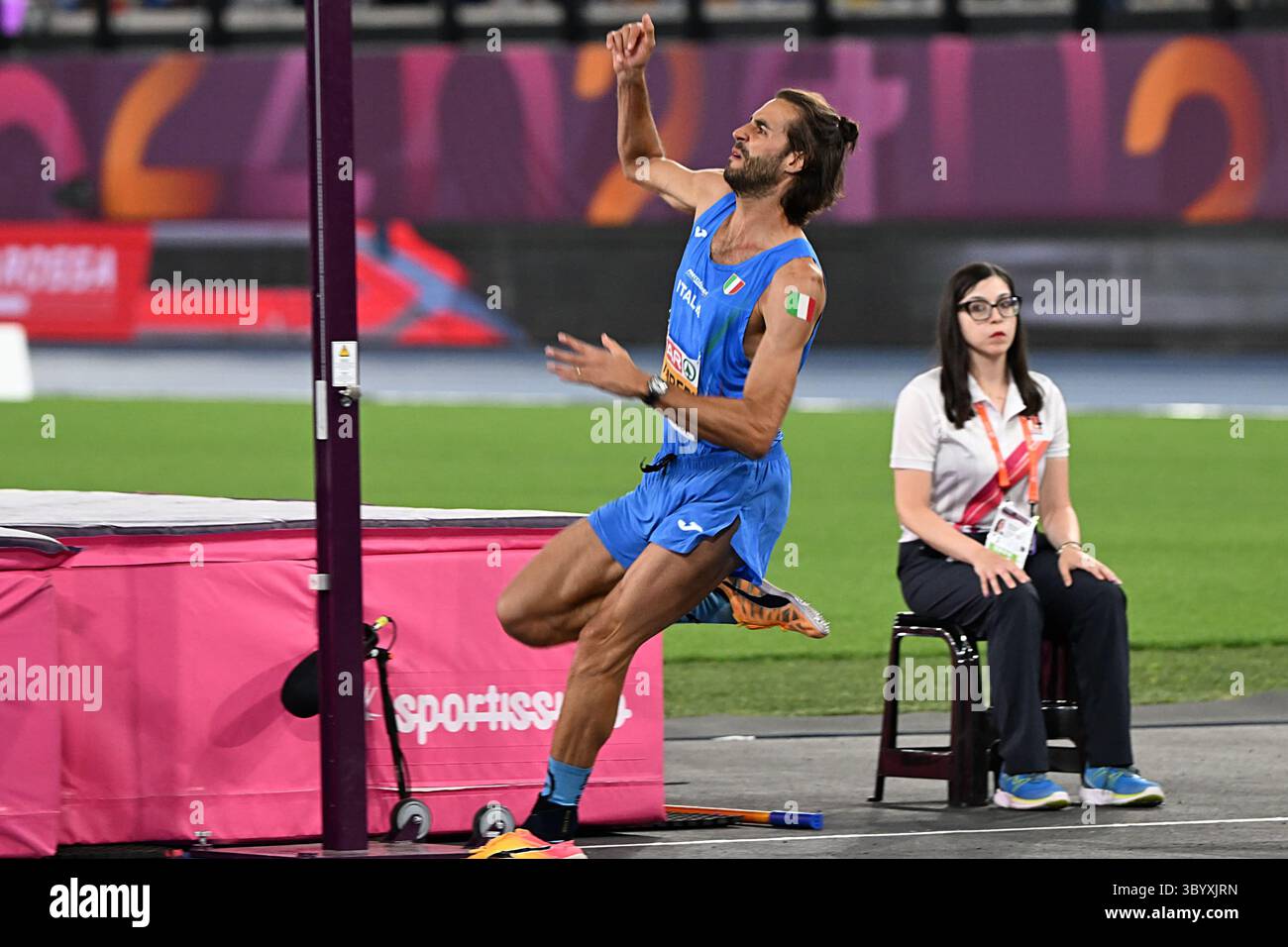 Italian high jumper Gianmarco Tamberi won the gold medal in high jump ...