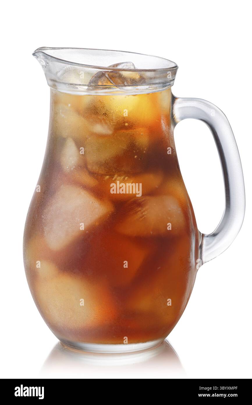 Iced Tea Pitcher or Jug, isolated Stock Photo - Alamy