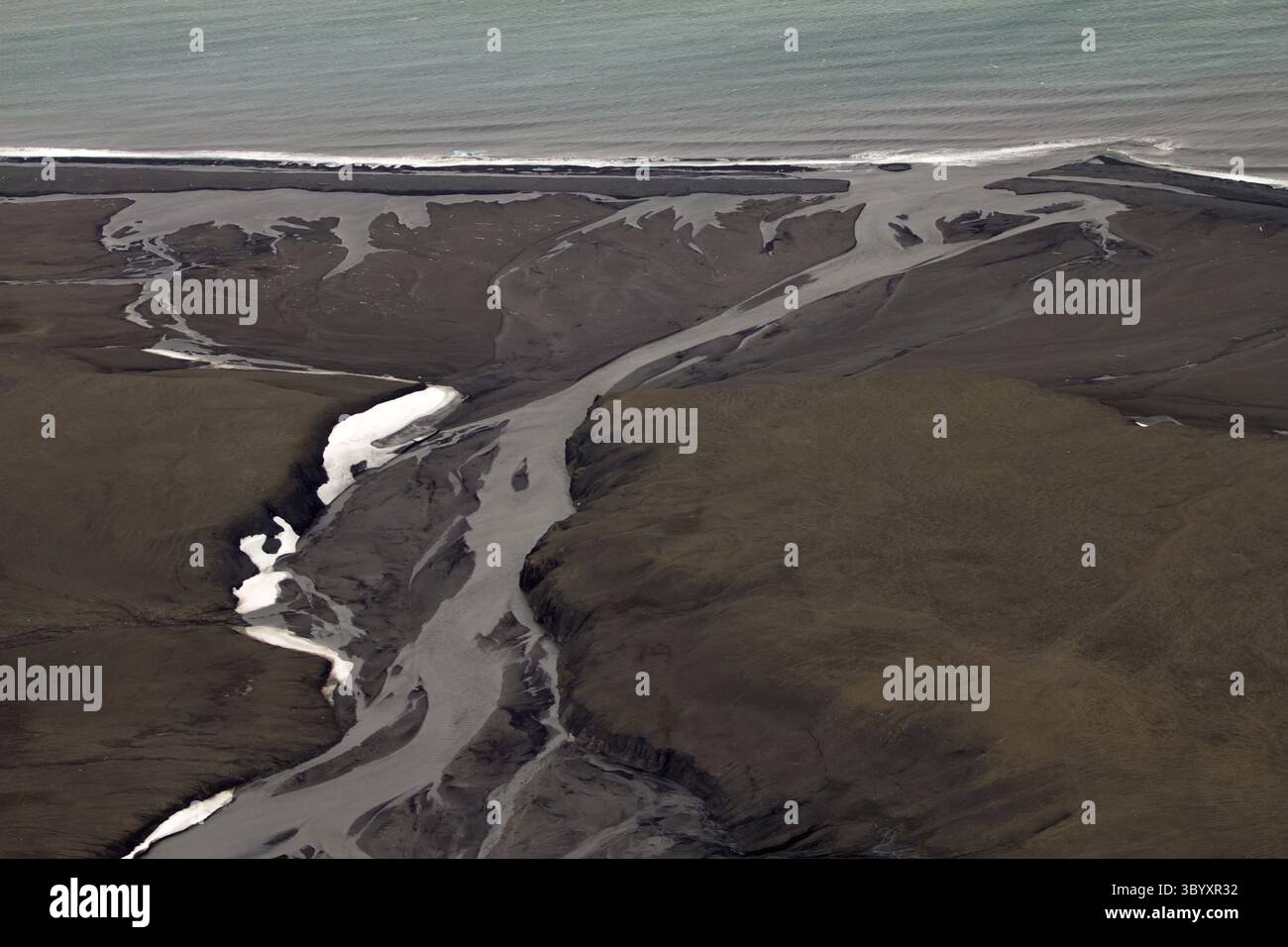 Glacial spillway and its overland delta. North island, Novaya Zemlya ...