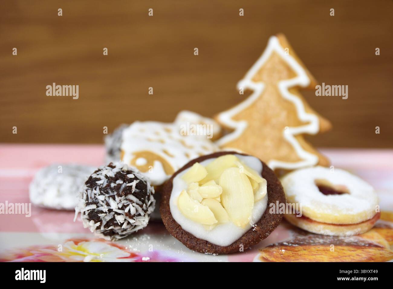 Christmas sweets. Traditional homemade handmade Czech sweets Stock ...