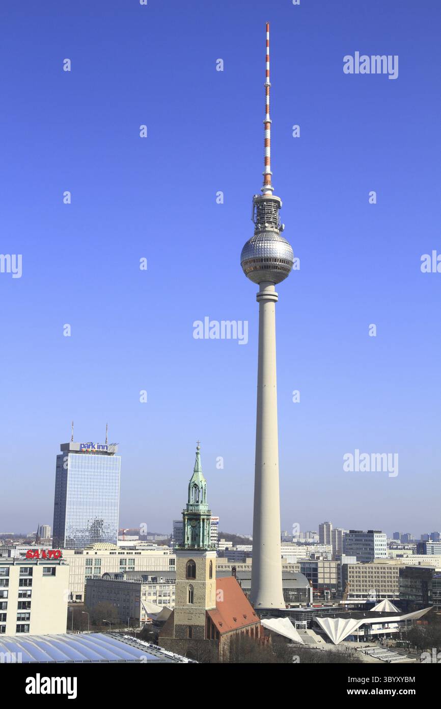 The Berlin television tower, the tallest building in Germany, Berlin ...