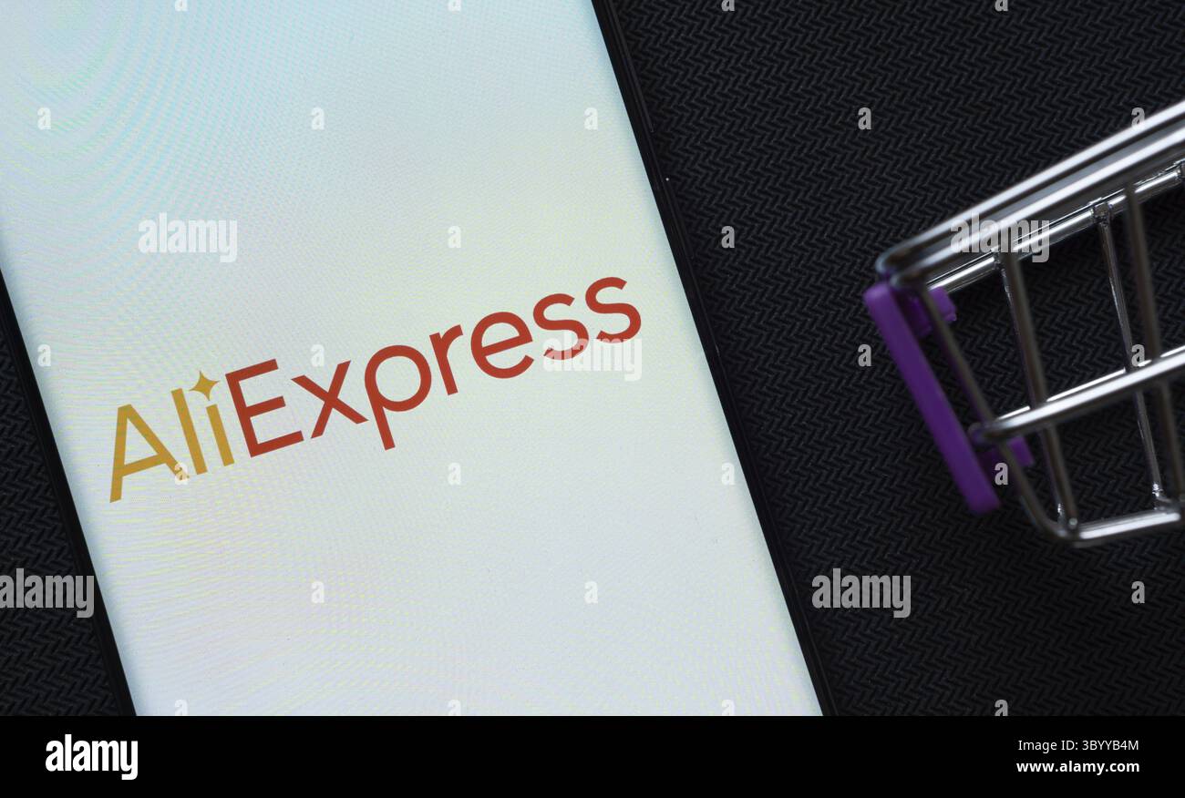 Dhaka, Bangladesh- 03 July 2025: A smartphone displaying the AliExpress ...