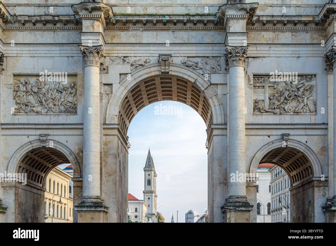 The Siegestor (Victory Gate) in Munich, Germany, memorial arch designed ...