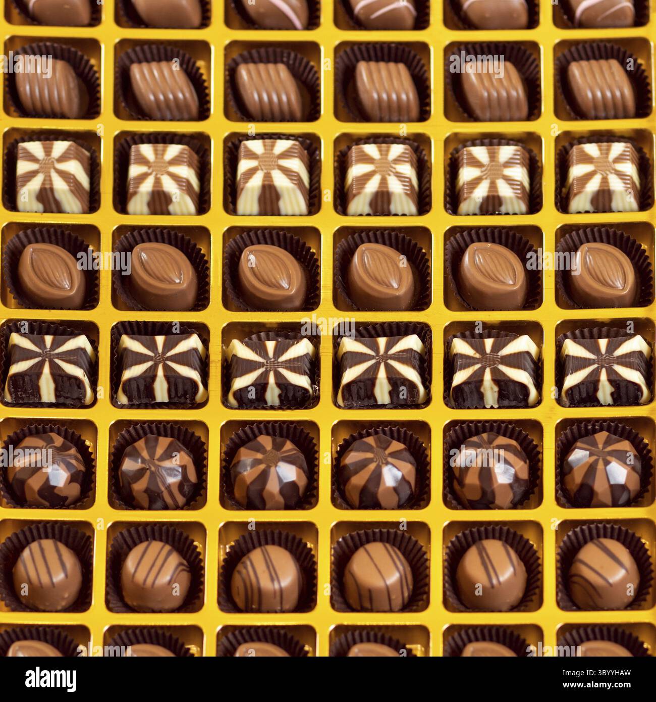 Box chocolate top view hi-res stock photography and images - Alamy