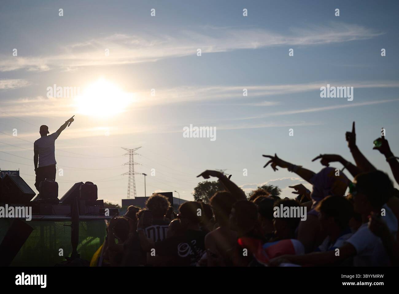 Puerto Rican singer Dei V during his performance at the Reggaeton Beach ...