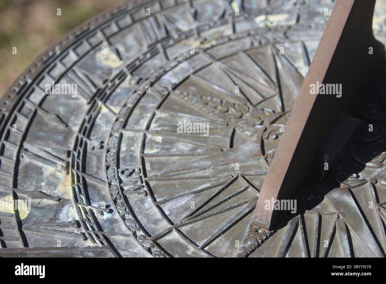 Old Sundial Close up With Shadow in Historic Cemetery located in East ...