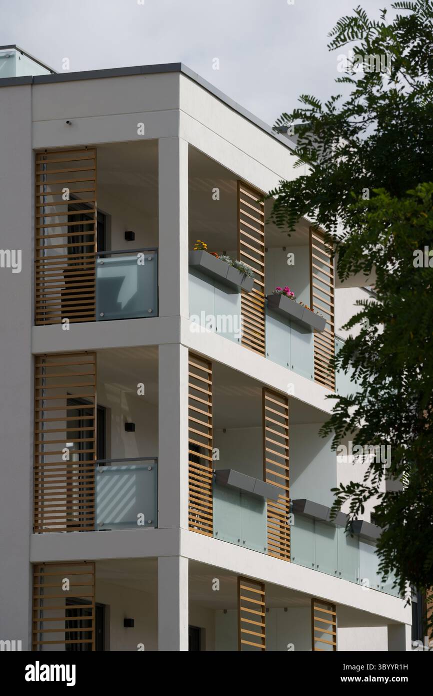 Architecture features multiple balconies hi-res stock photography and ...