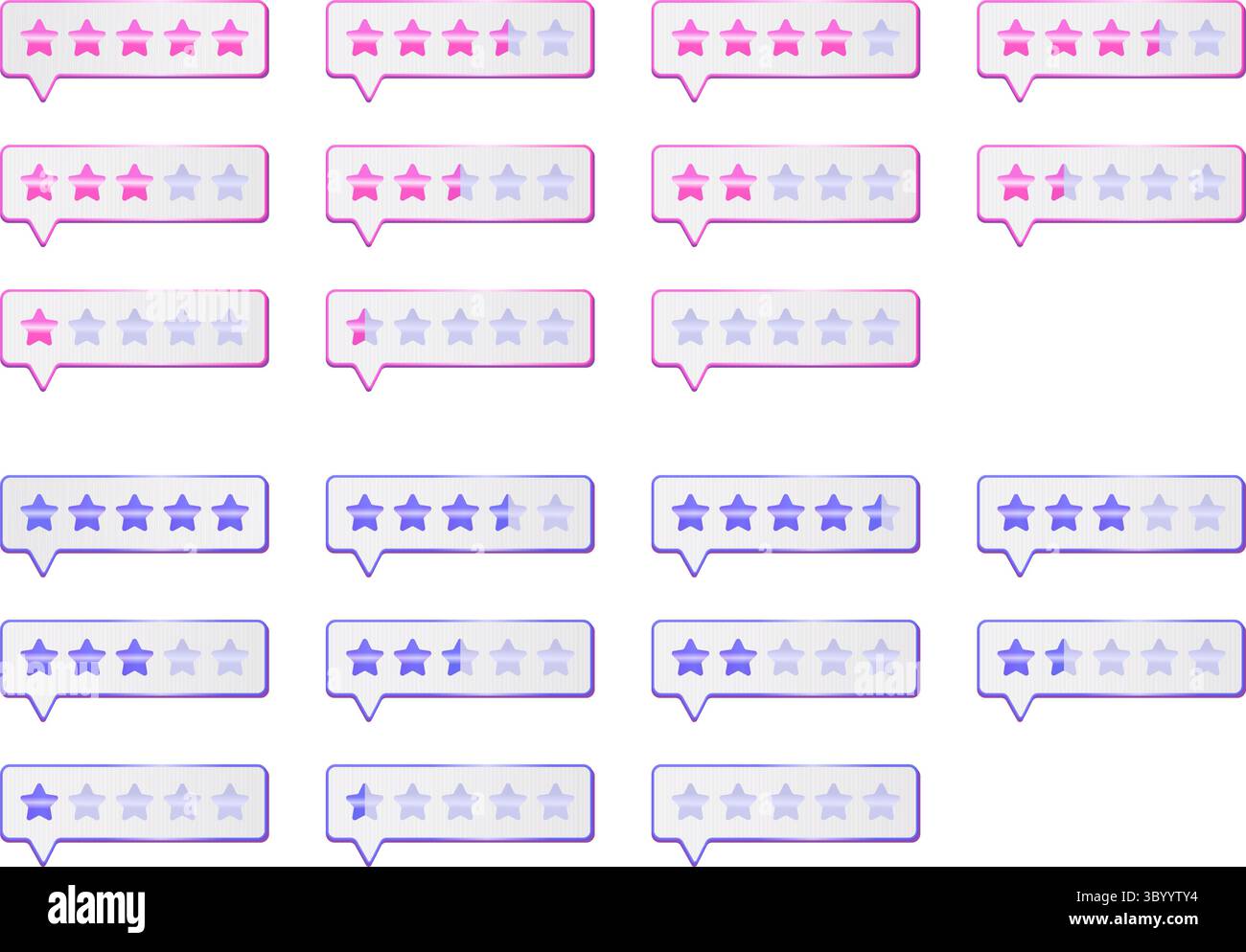 Star icon feedback button Cut Out Stock Images & Pictures - Alamy