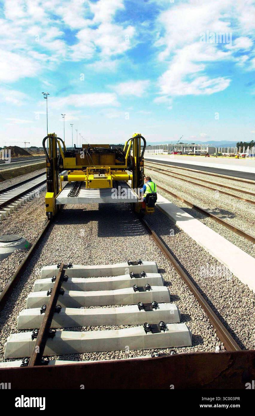 Track construction for the railroad, transport and mobility by train ...