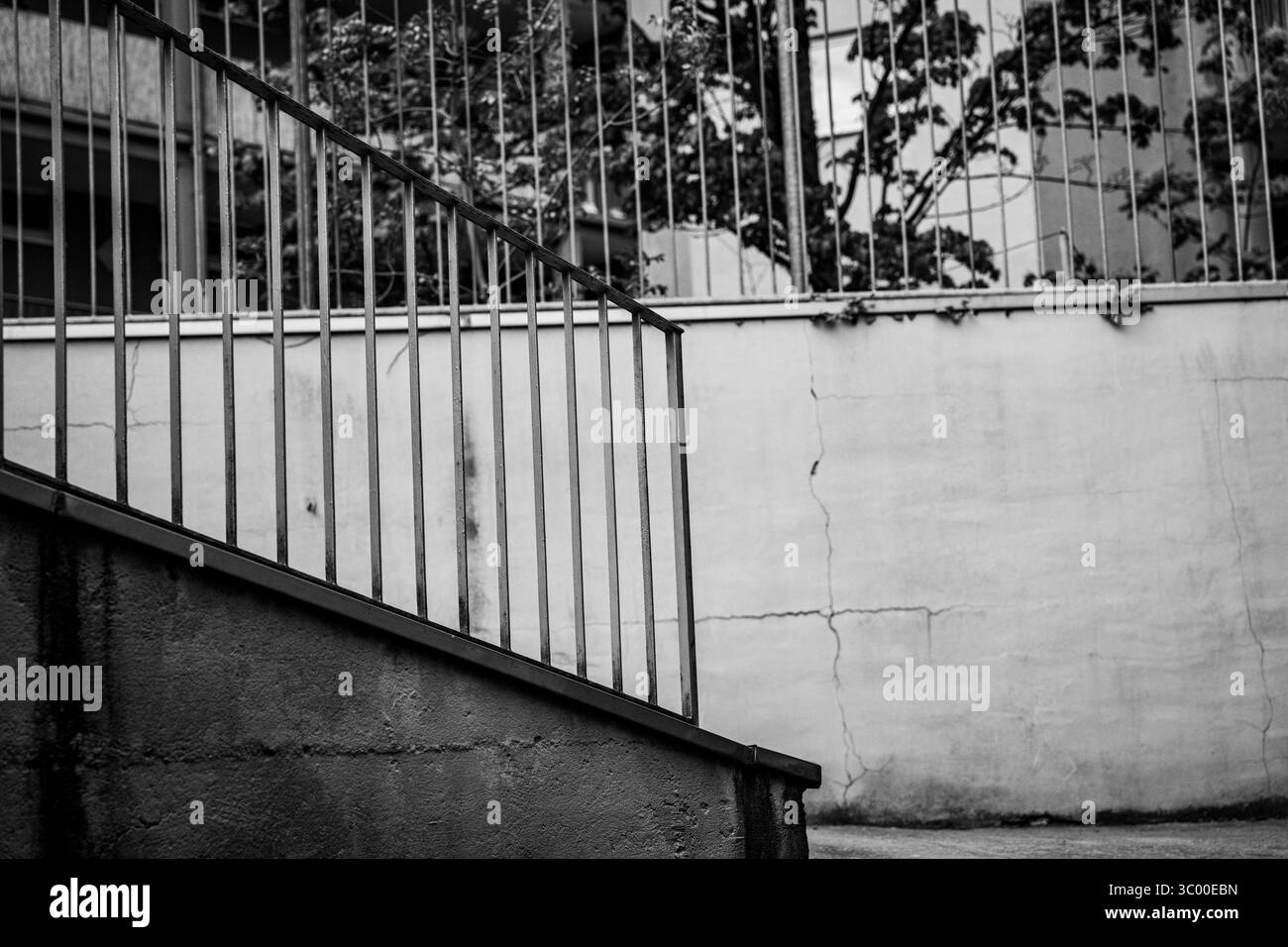 Railing textured concrete detail Black and White Stock Photos & Images ...