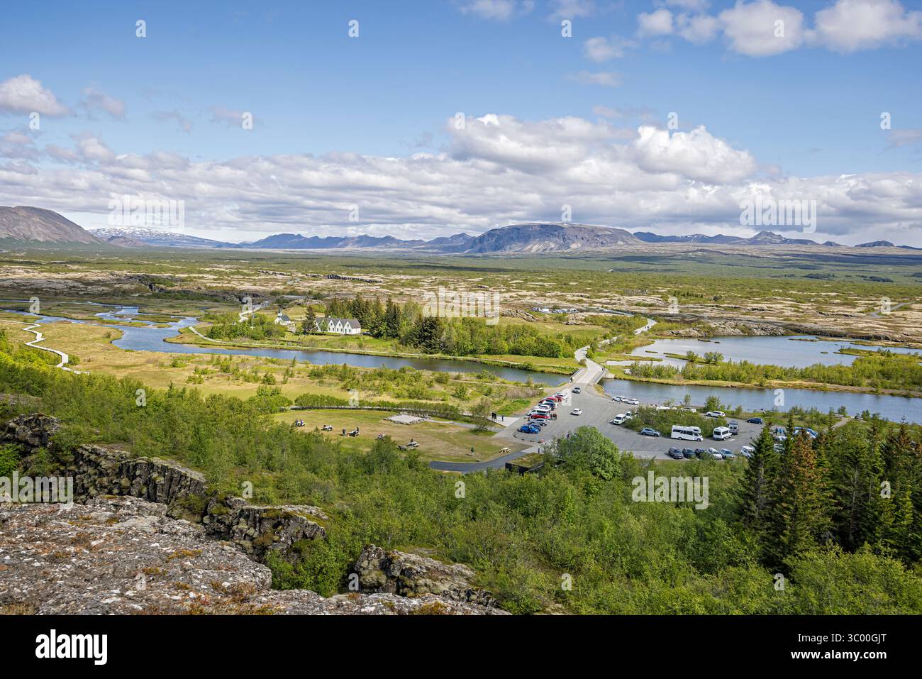 The rift valley between the Eurasian and American tectonic plates in ...