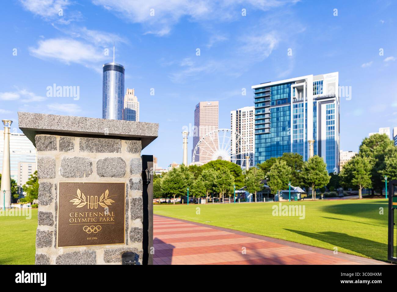 Atlanta, GA - July 14, 2025: Centennial Olympic Park in downtown ...
