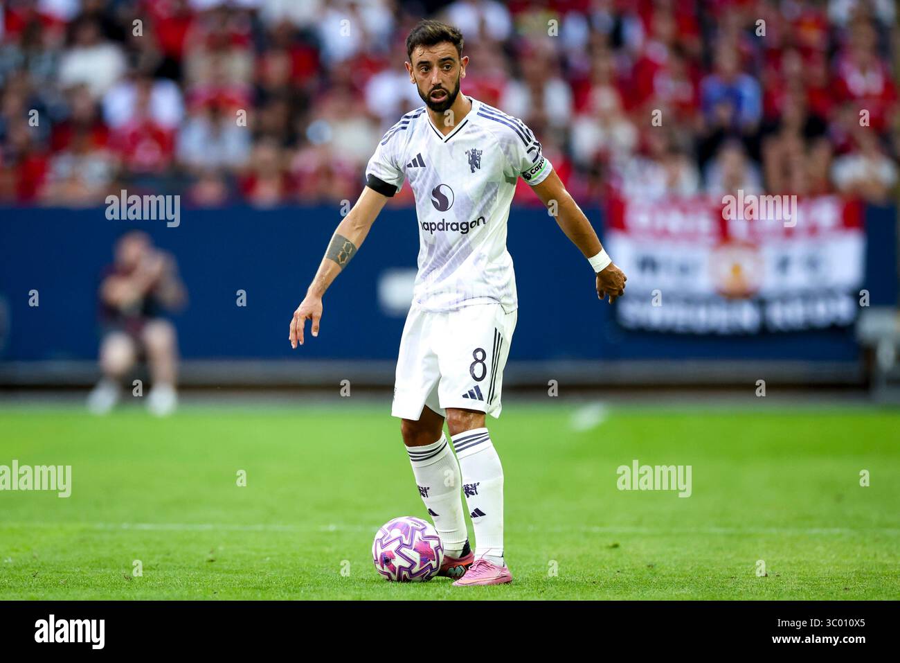 Manchester United midfielder Bruno Fernandes (8) during the Manchester ...