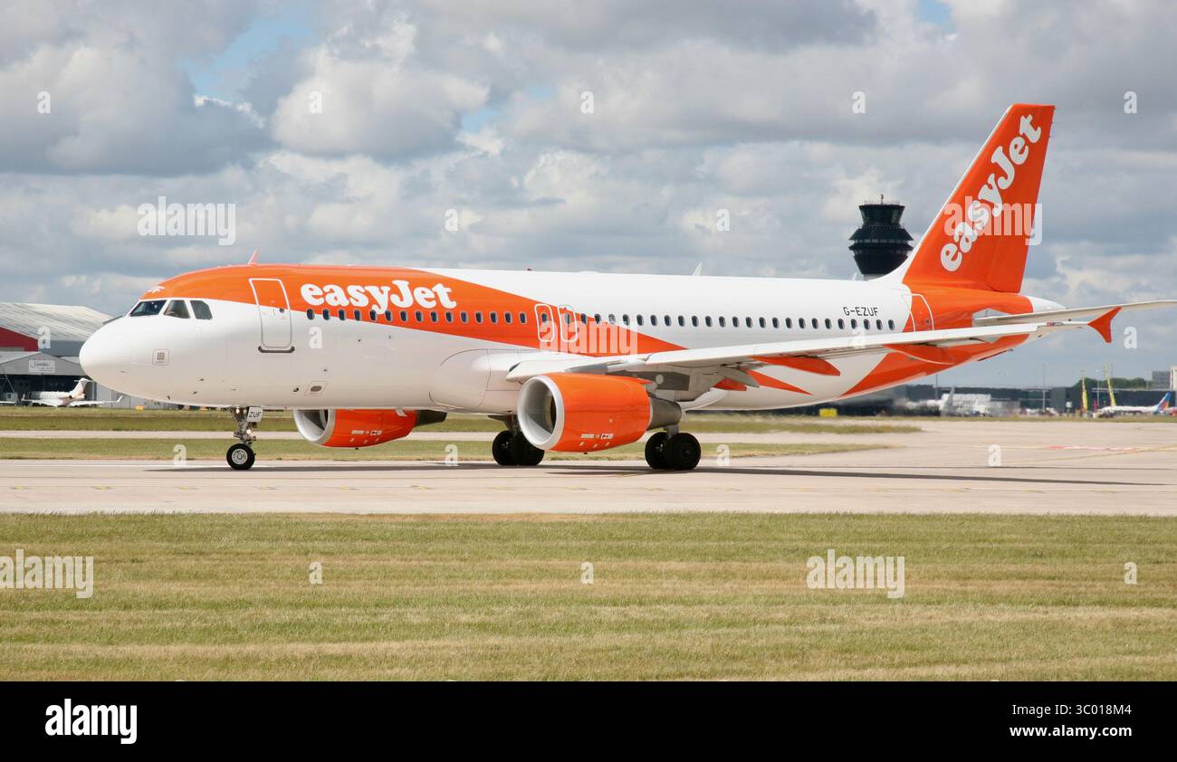 An EasyJet Airbus A320 Aircraft, at Manchester International Airport in ...