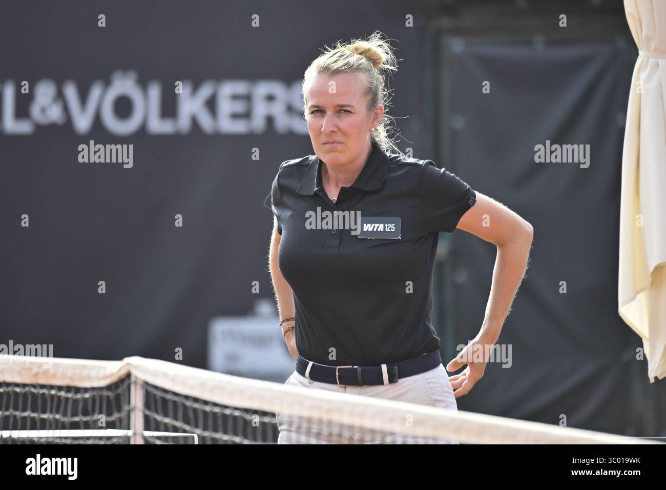 The chair umpire Miriam Bley during the final match of tournament ...