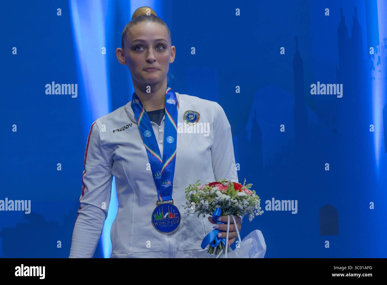 DRAGAS Tara (Ita) 1st place during the Ribbon Final of FIG Rhythmic ...