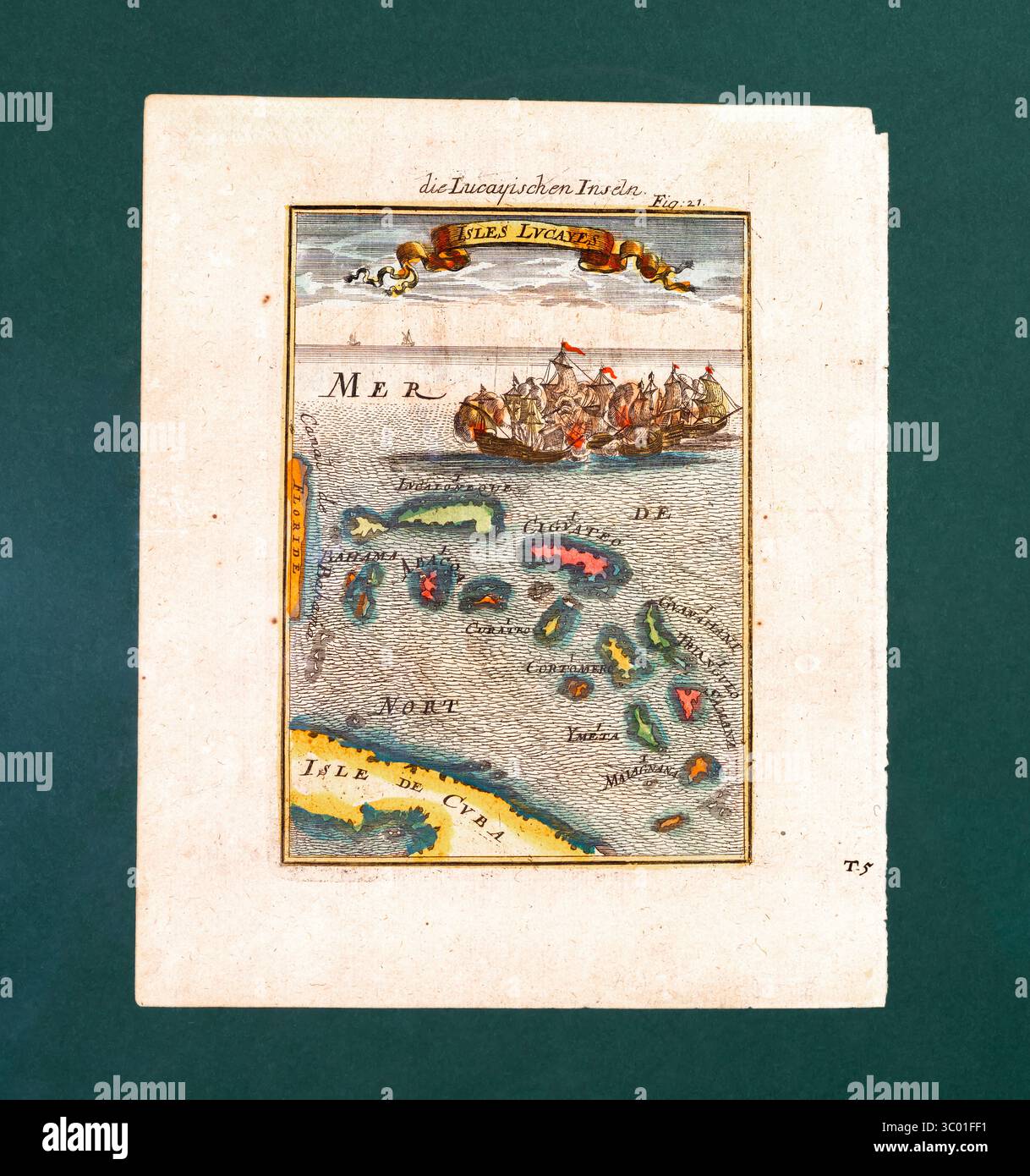 Original map of the Lucayan Islands (a.k.a. the Bahamas) by Alain ...