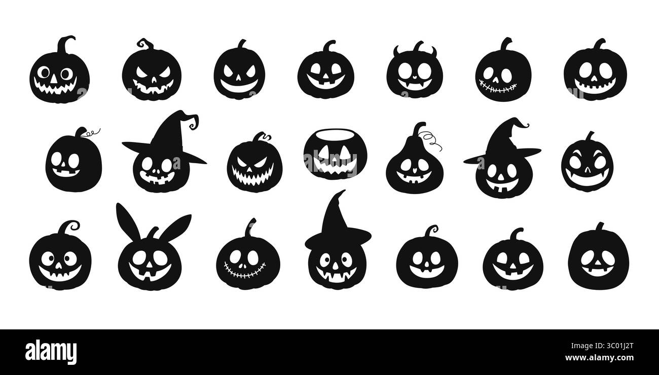 Happy halloween witch pumpkin Black and White Stock Photos & Images - Alamy
