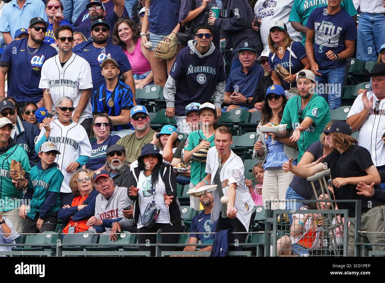 Fans react as the solo home run ball from Houston Astros' Taylor ...
