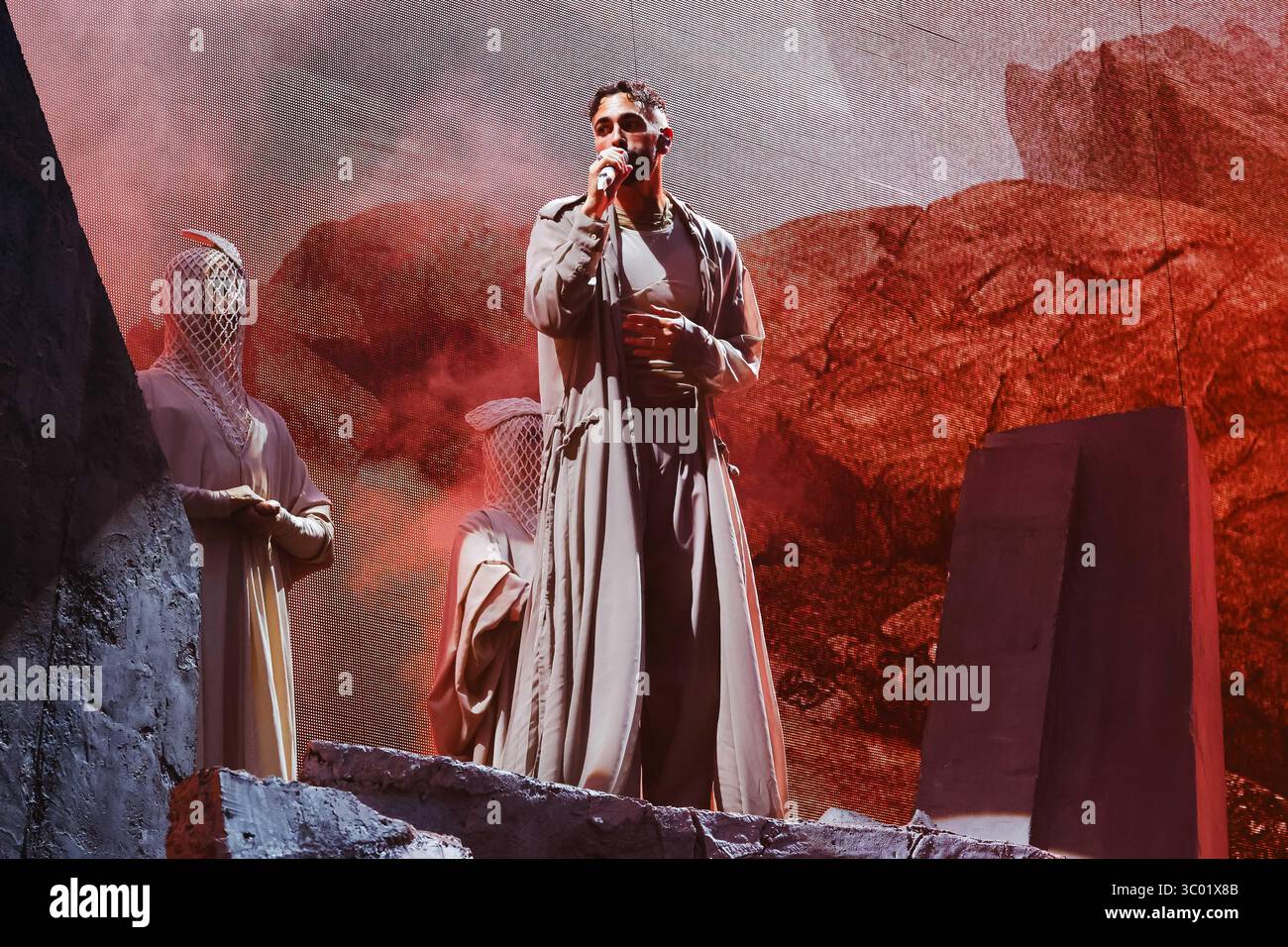 Milan, Marco Mengoni performs during the Marco Negli Stadi Tour 2025 at ...