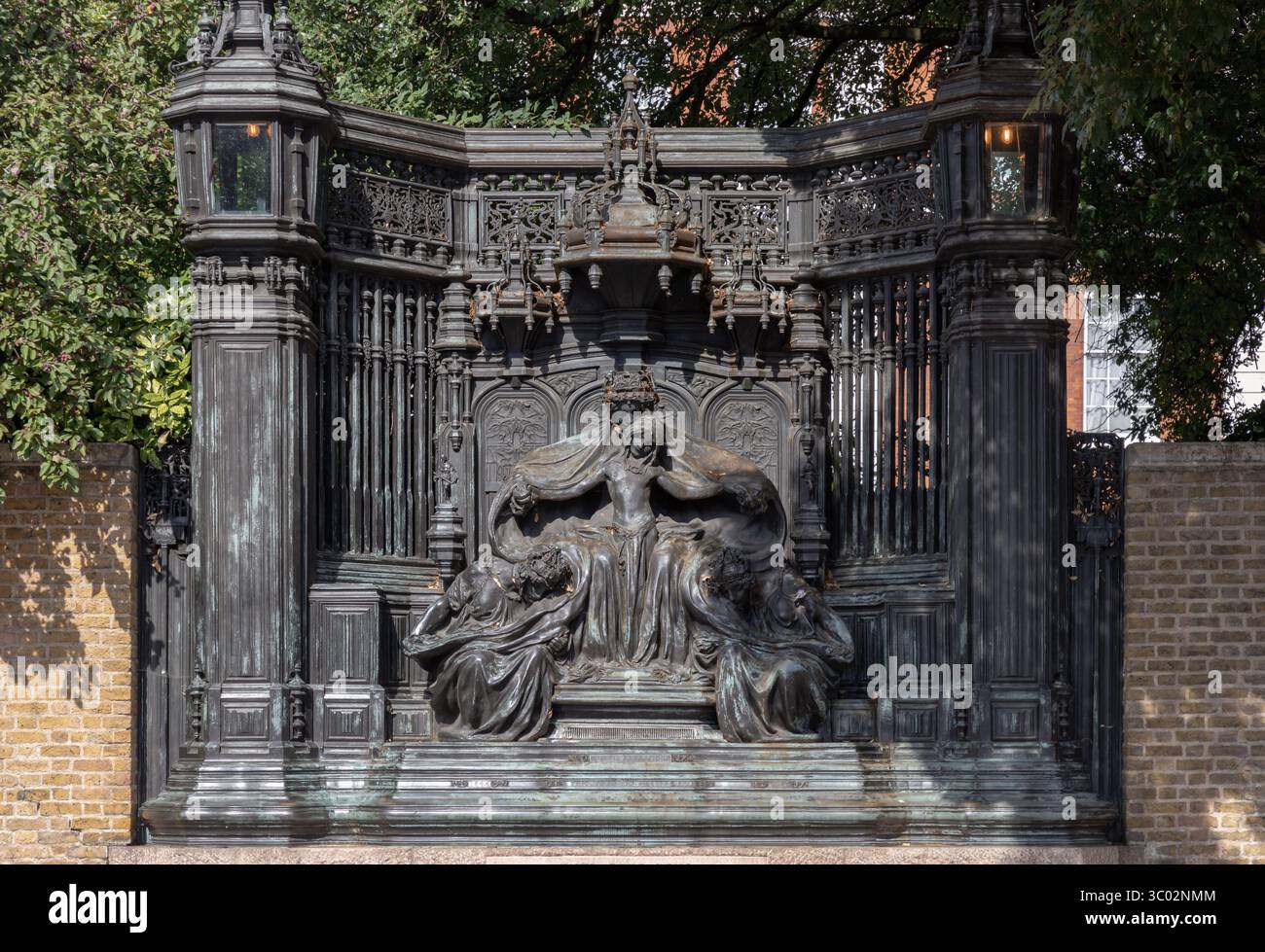 London, UK - Jul 12, 2025 - the Queen Alexandra Memorial, its late Art ...