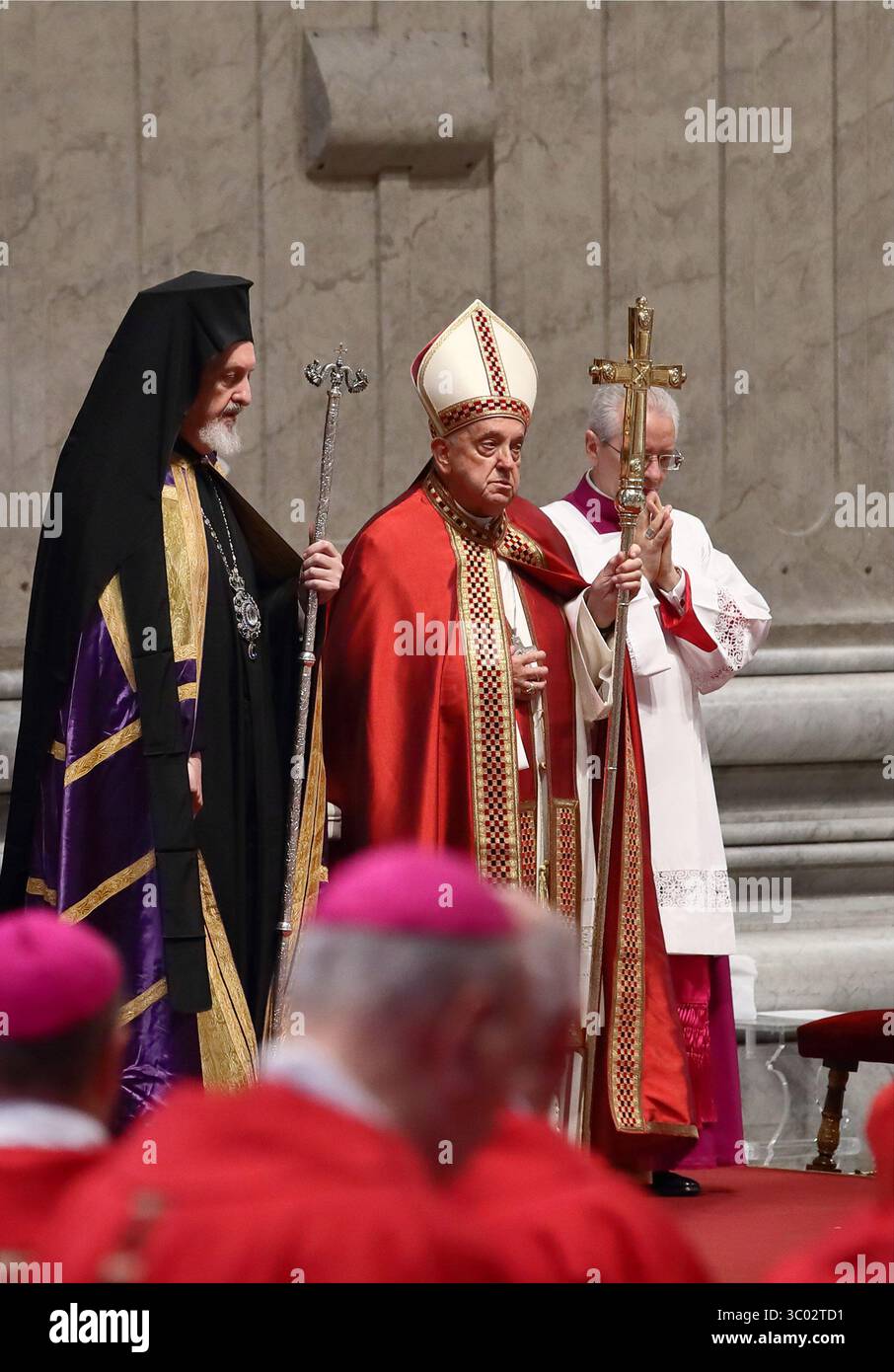 Pope Francis and His Eminence Emmanuel, Metropolitan of Chalcedon of ...