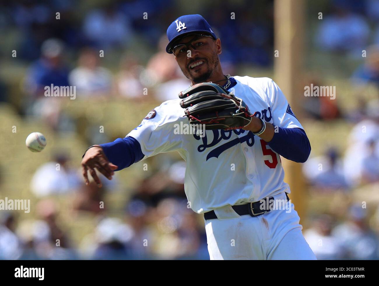 Los Angeles Dodgers Mookie Betts plays during MLB baseball official ...