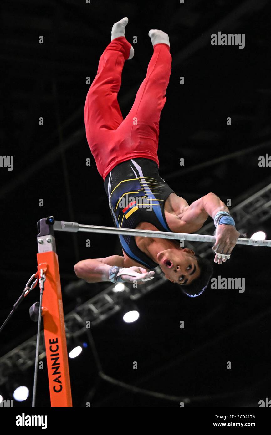 June 12, 2025, Panama City, Panama: ANGEL BARAJAS competes on the high ...