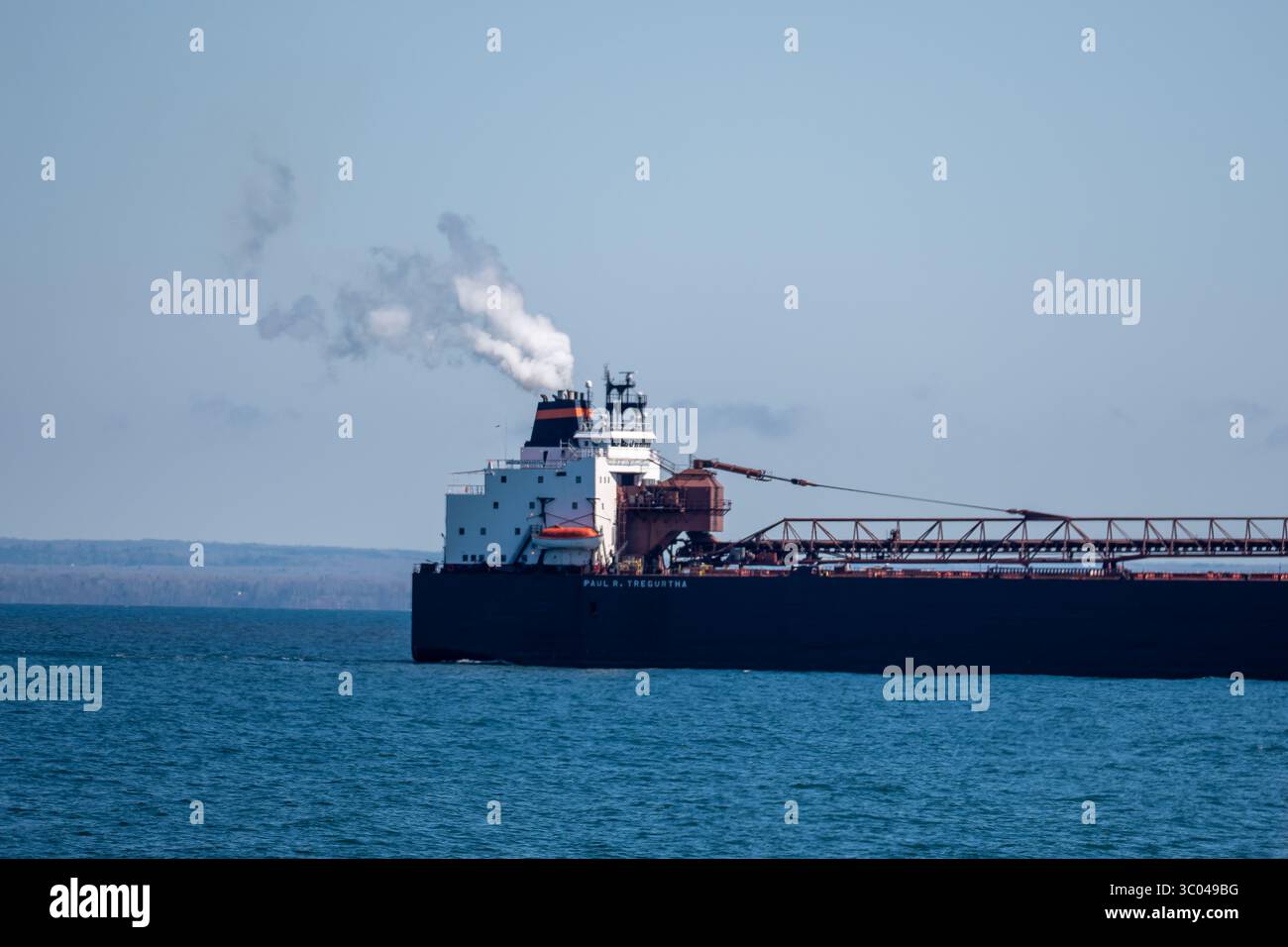 DULUTH, MN - 4 MAY 2025: Stern of the Paul R Tregurtha, an iron ore ...