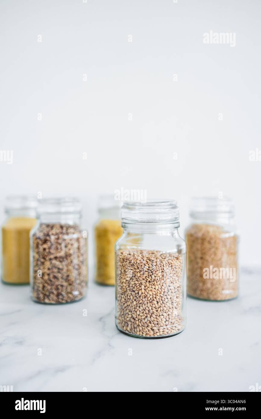 Clear pantry jars different types hi-res stock photography and images ...
