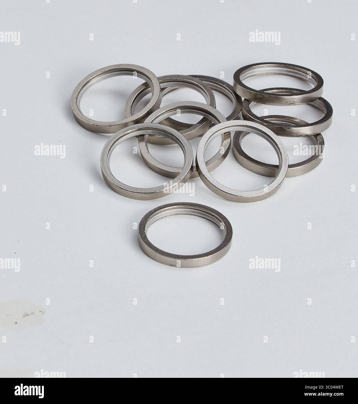steel ring pipe isolated nature background with clipping path Stock ...