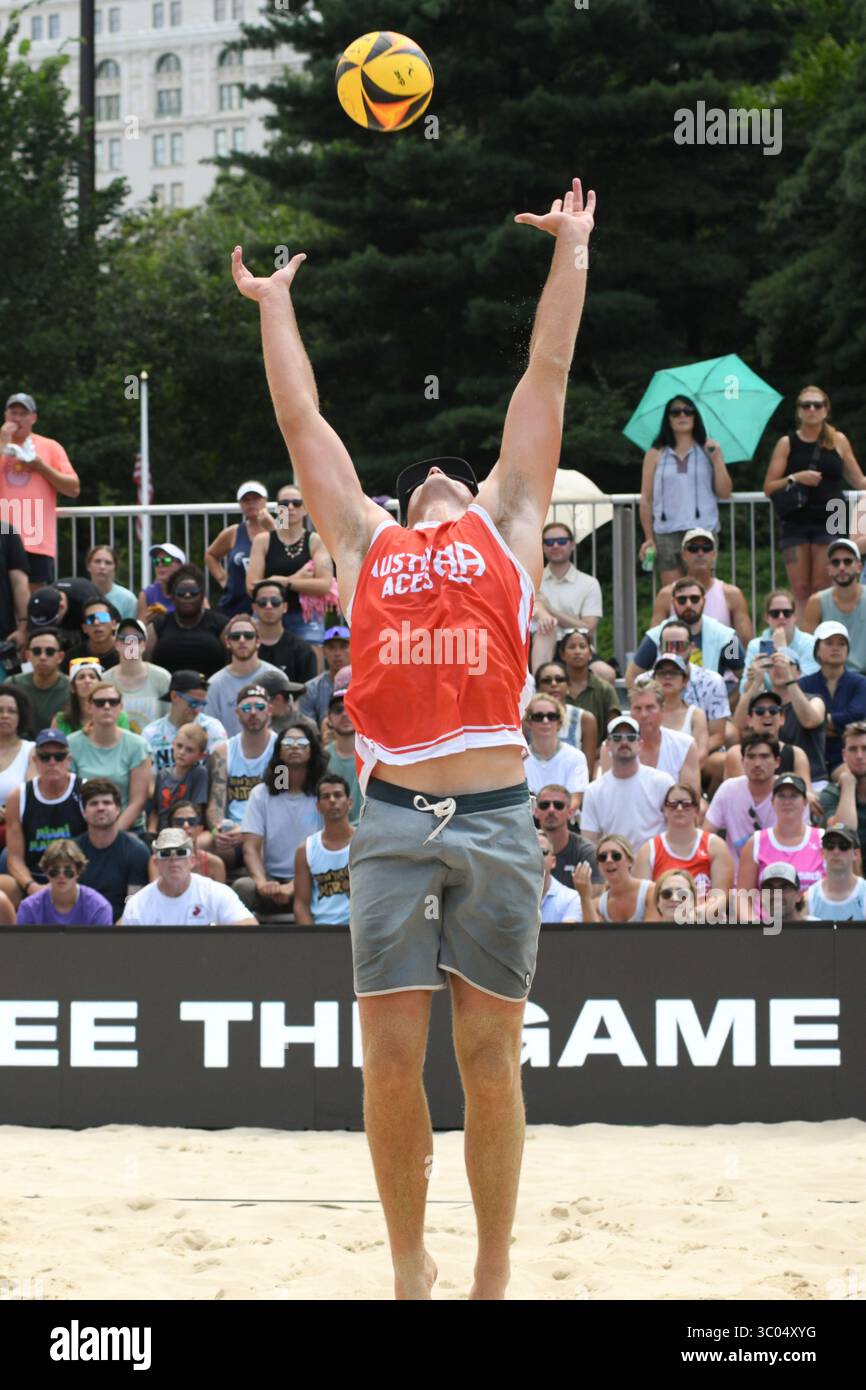 Wyatt Harrison during the match between Palm Beach Passion and Austin Aces at the 2025 AVP ...