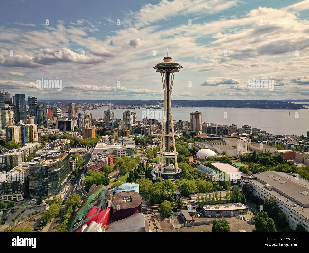 Seattle, Washington, USA- July 25, 2024: Architecture of aerial Space ...
