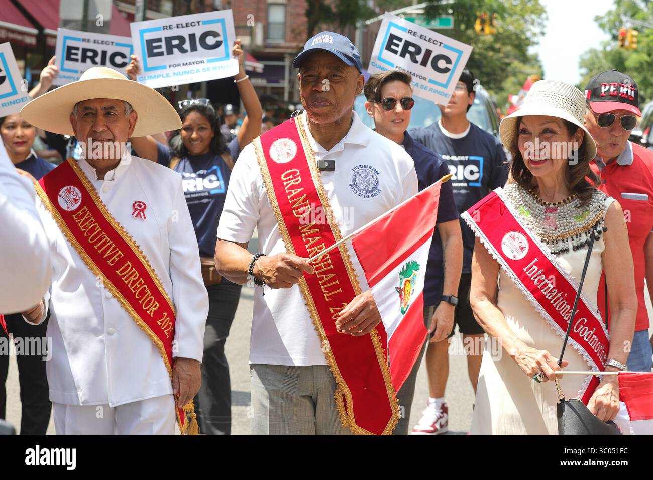 NEW YORK, NEW YORK JULY 20: New York City Mayor Eric Adams marches ...