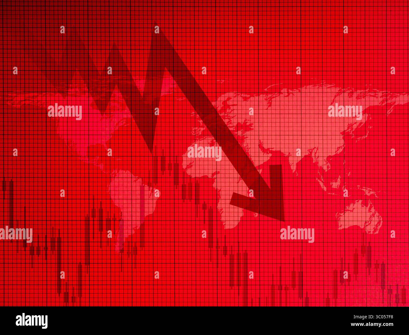 World map fluctuating financial graph hi-res stock photography and ...