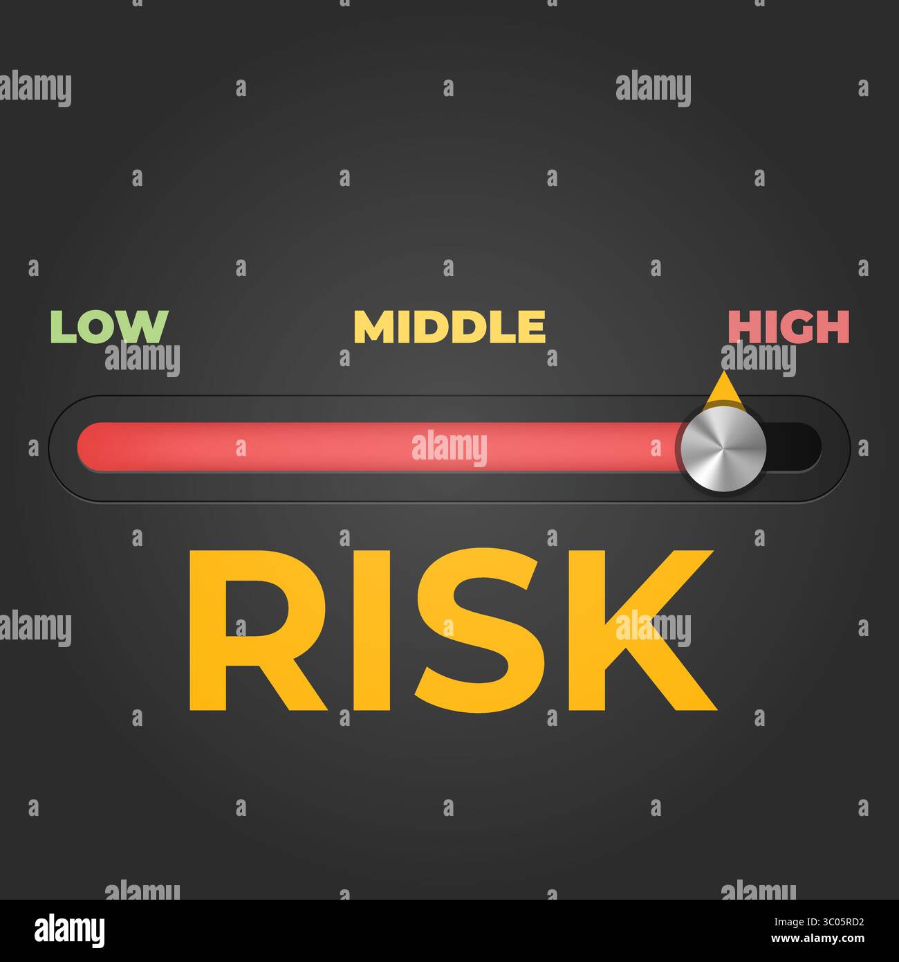 Risk meter icon concept. Vector illustration Stock Vector Image & Art ...