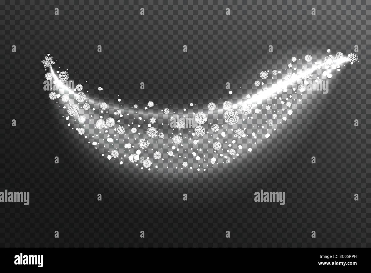 Snowflakes and Snow splash. Realistic vector illustration isolated on ...