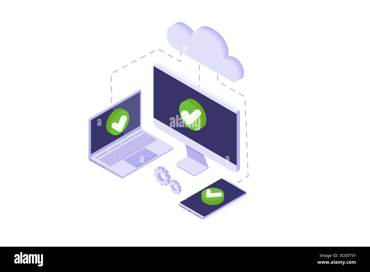 Saas technology, Software as a service Isometric concept. Vector ...