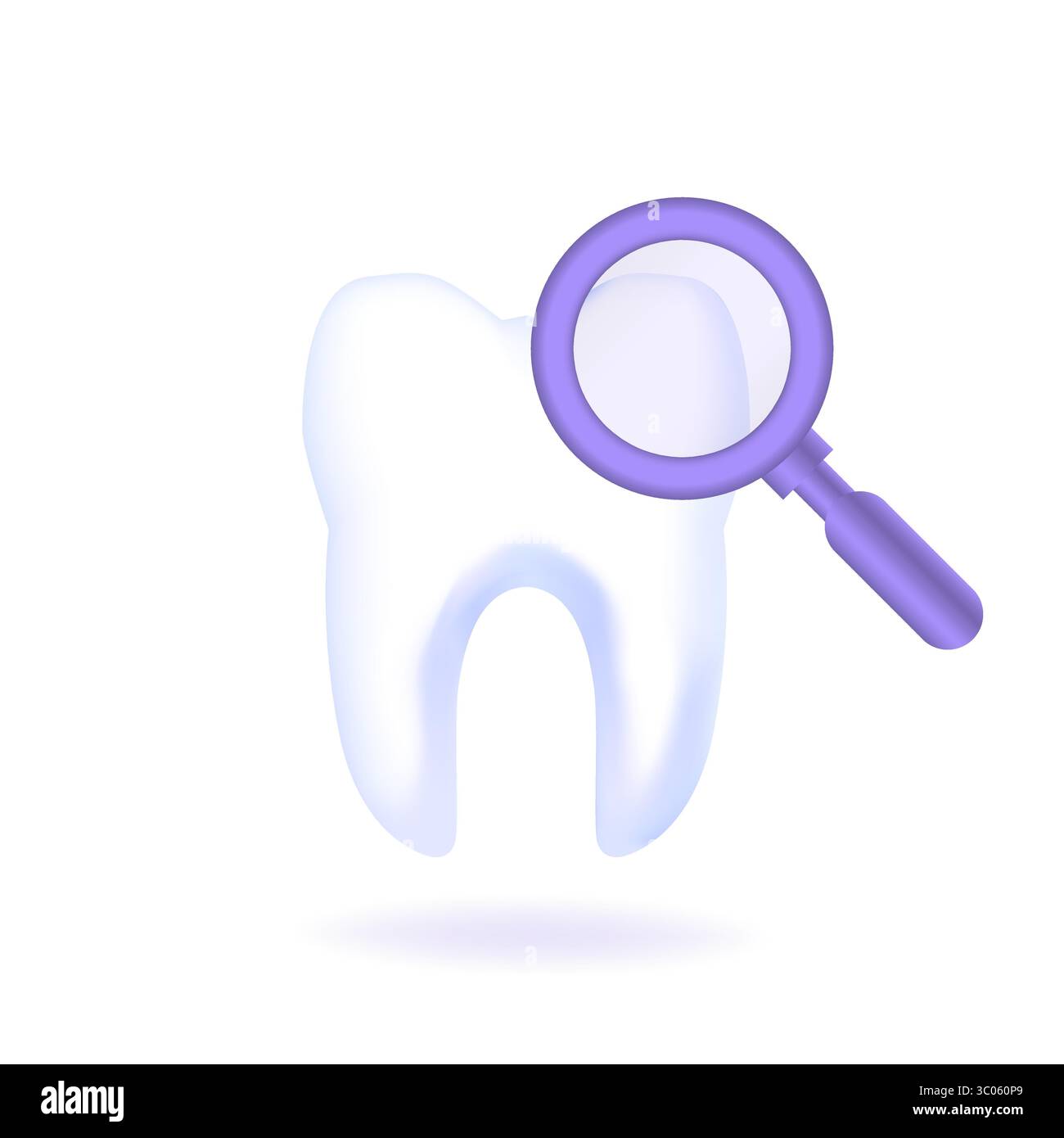 Tooth check 3D icon. Vector illustrations Stock Vector Image & Art - Alamy