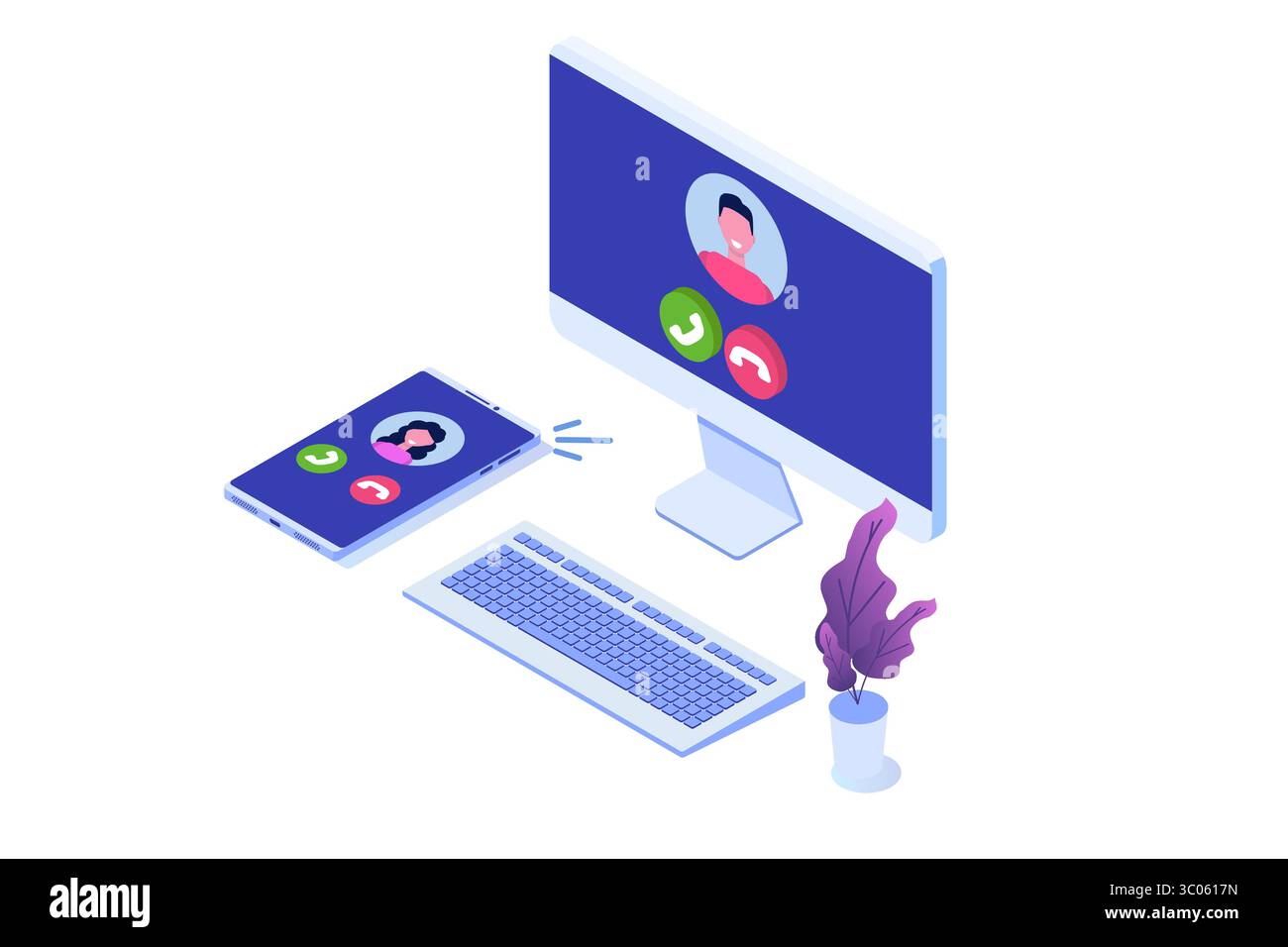 Telephony app Cut Out Stock Images & Pictures - Alamy