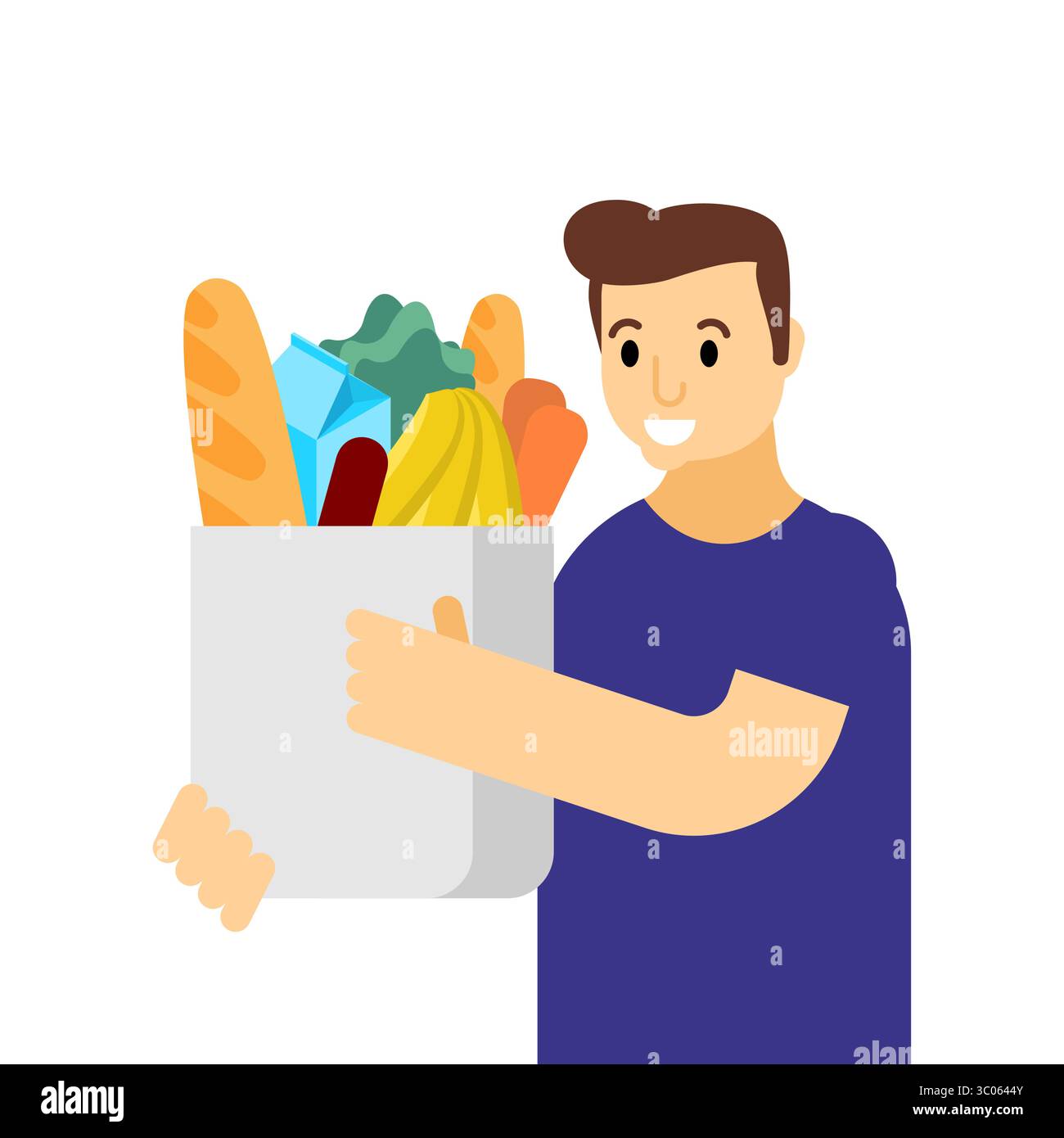 Bread delivery man Cut Out Stock Images & Pictures - Alamy
