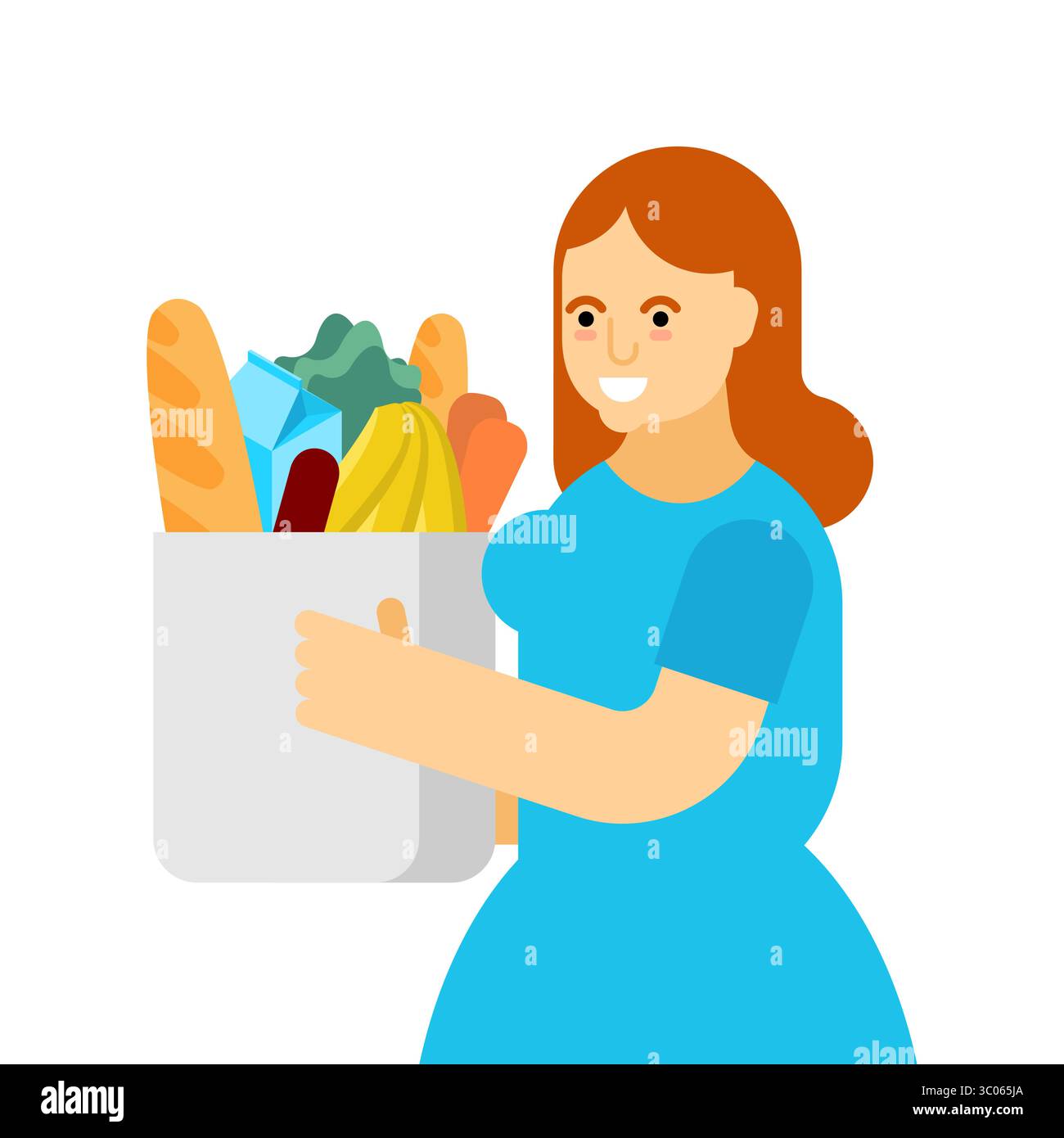 Wellness nutrition young woman Stock Vector Images - Alamy