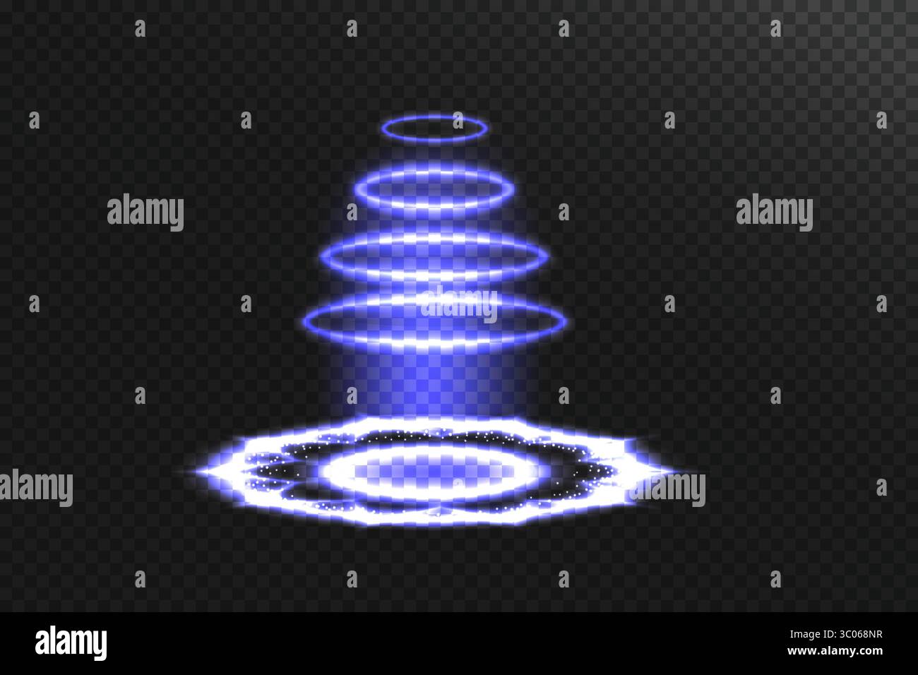 Realistic teleport tunnel, wrap aura effect. Level up concept. Vector ...