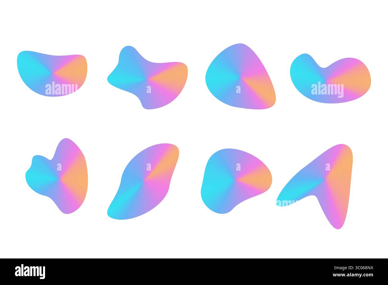 Dynamic amorphous organic shapes, fluid forms set. Vector element for design Stock Vector Image ...