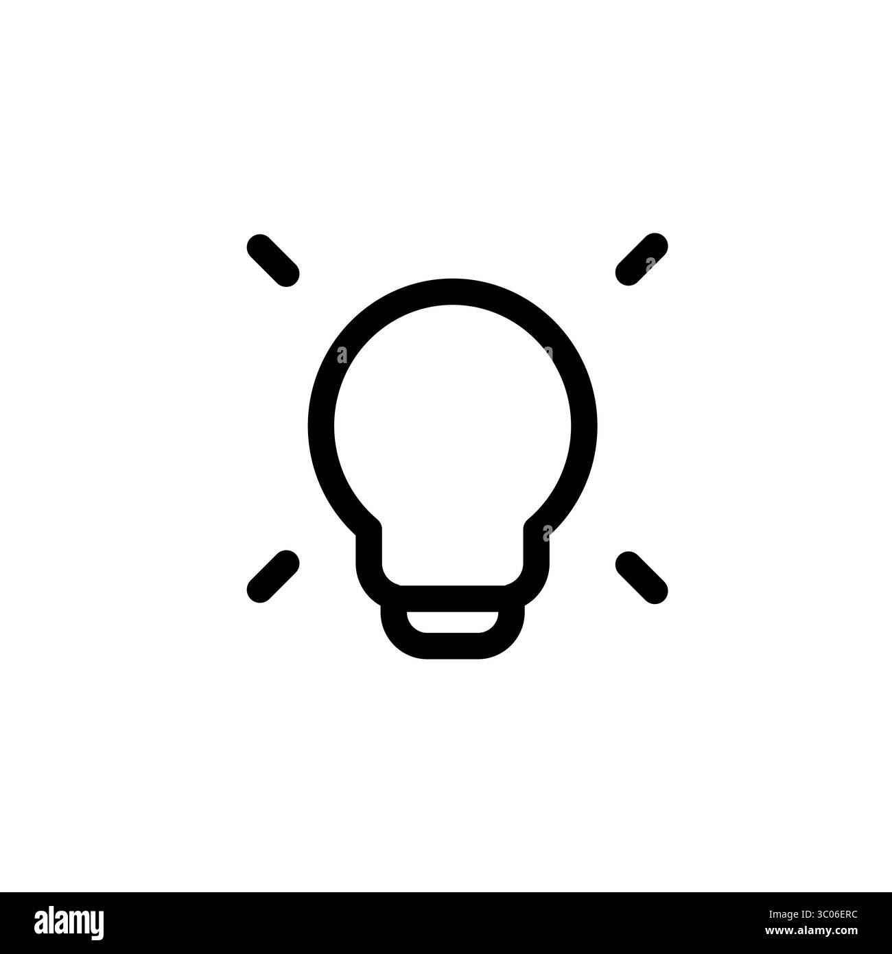 Icon Interface user Website light bulb Vector Outline style Stock ...