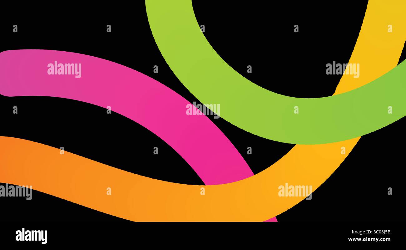 : Vector Rainbow Ribbon Pattern. Color Line Vector Pattern. Rainbow ...