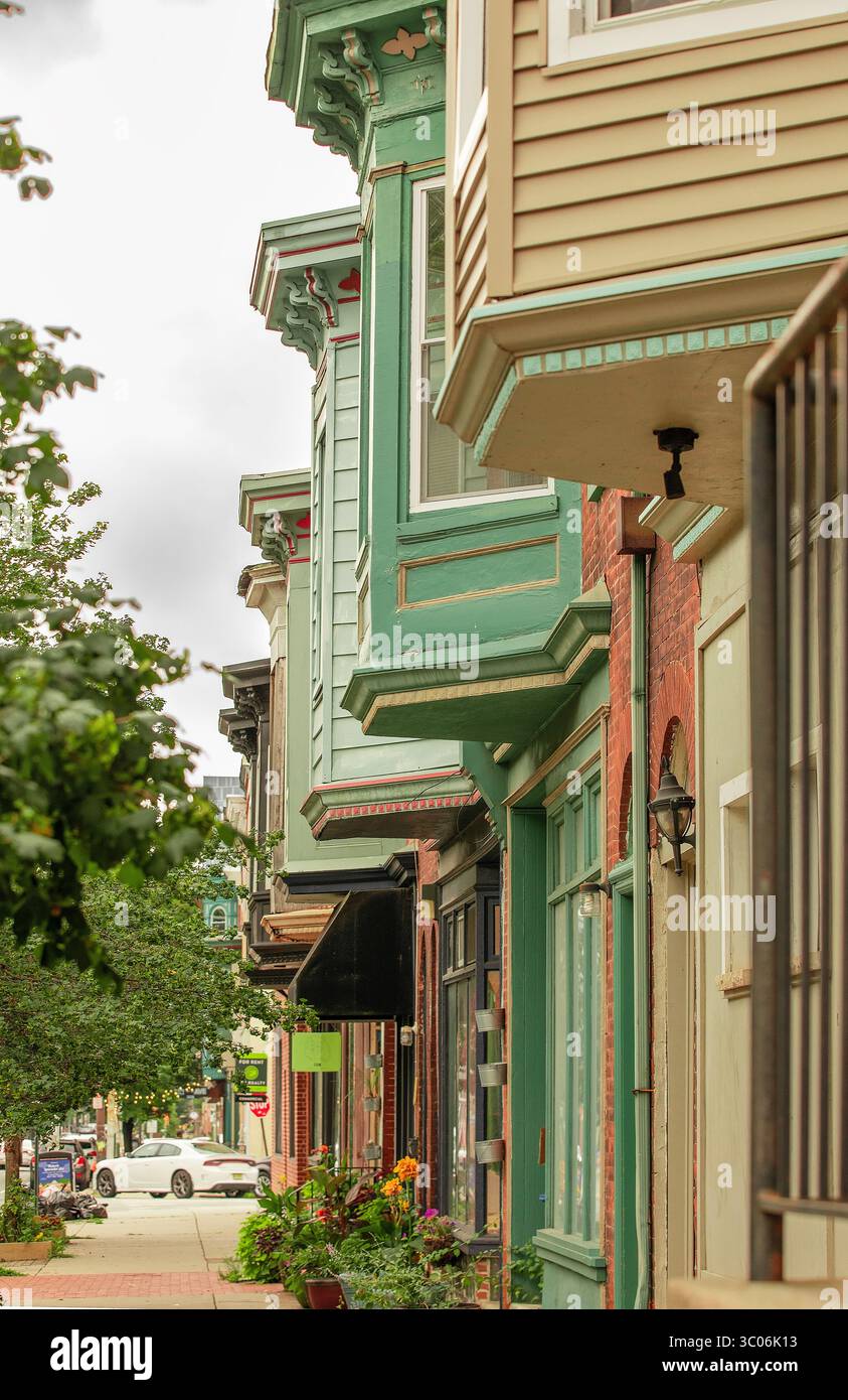 Powelton Village cityscape of West Philadelphia, Pennsylvania, USA July ...